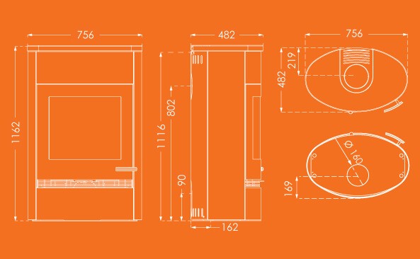 TermaTech TT22HST Brændeovn Fedtsten | Køb hos Pejsen.com