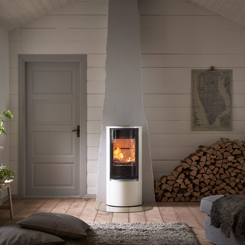 Contura 510G Style Brændeovn Hvid | Køb nu hos Pejsen