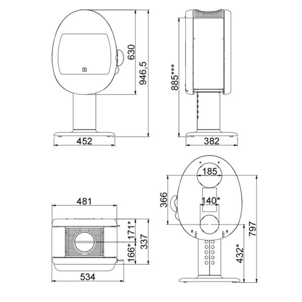 Scan 66-2 Brændeovn | Køb hos Pejsen